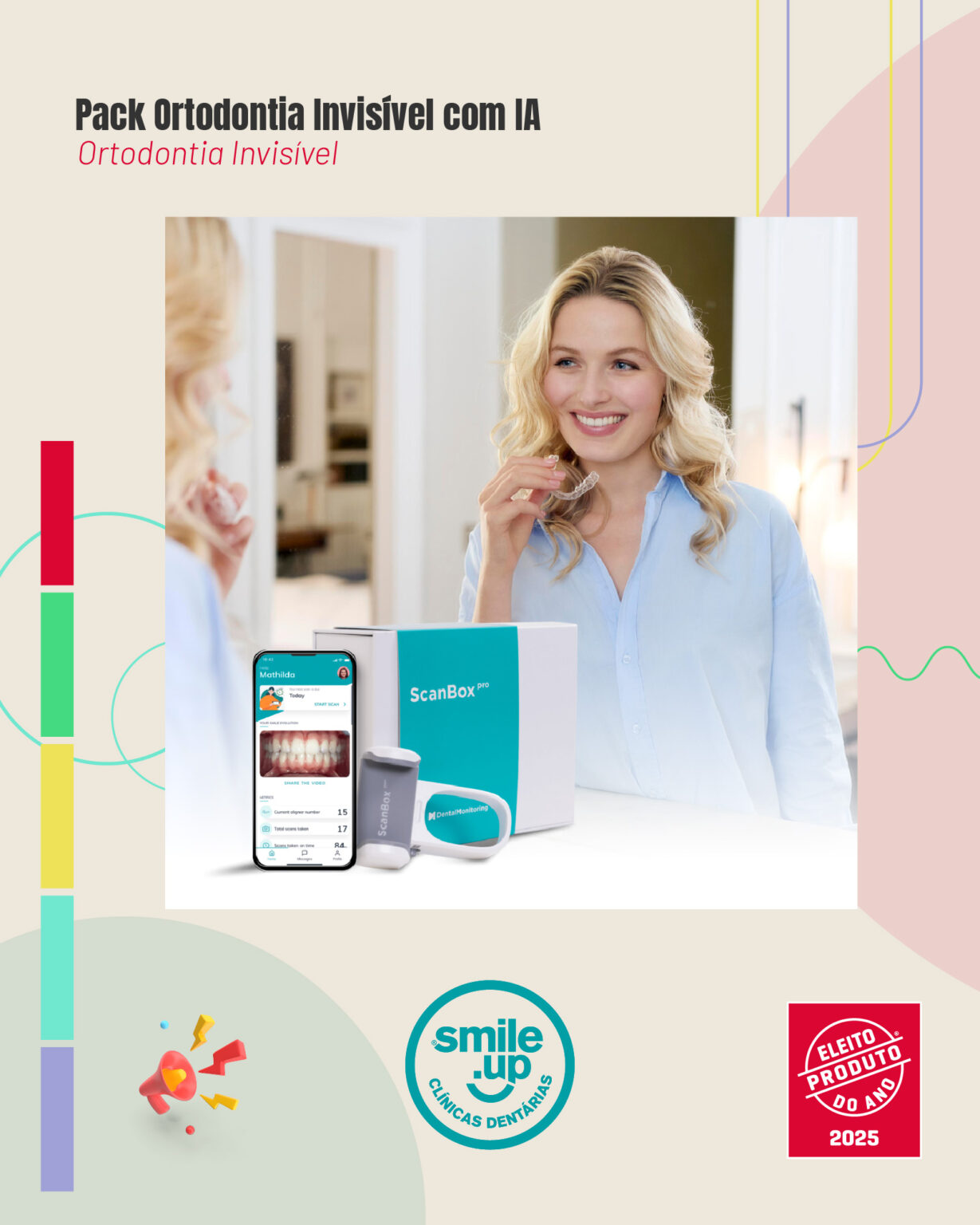 Pack Ortodontia Invisível com Inteligência Artificial - SMILE.UP - Produto do Ano Portugal